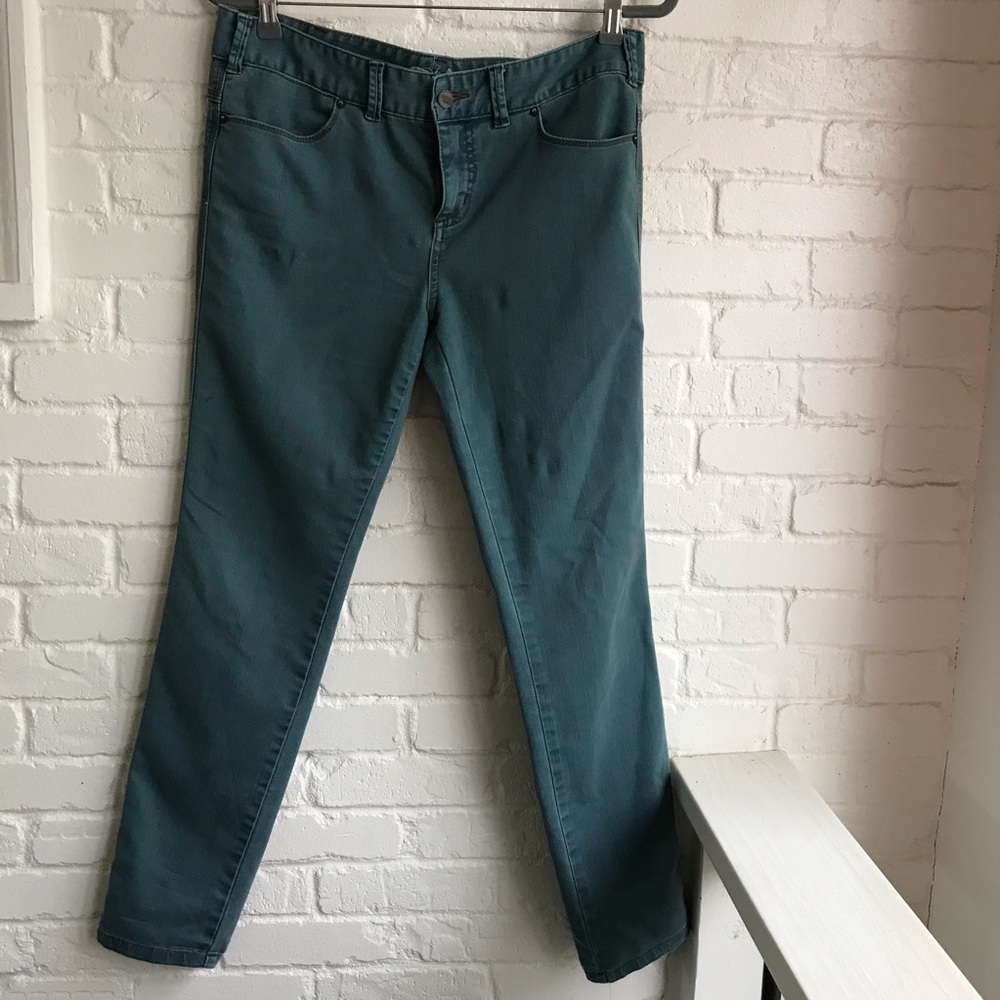 Free People Turquoise Blue Denim Pants Large 30 - Gem